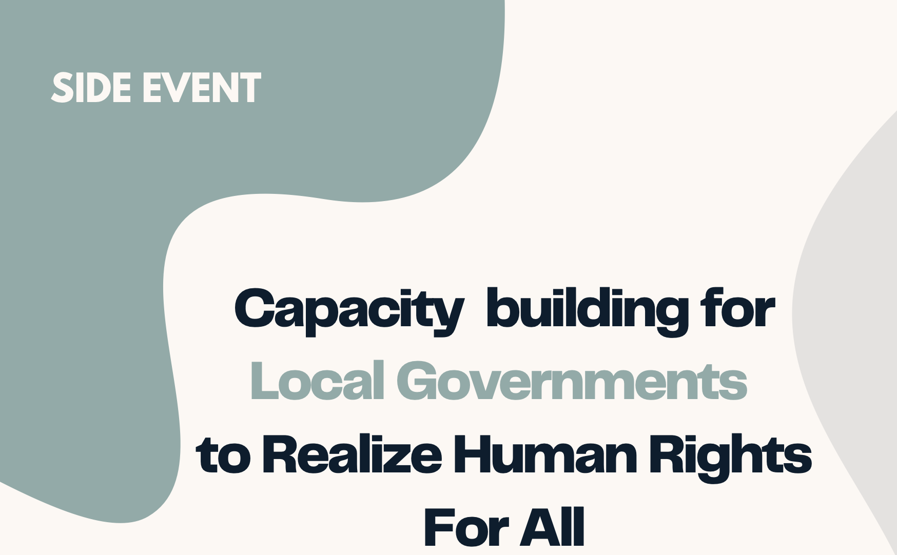 Human Rights Council event: local governments and human rights